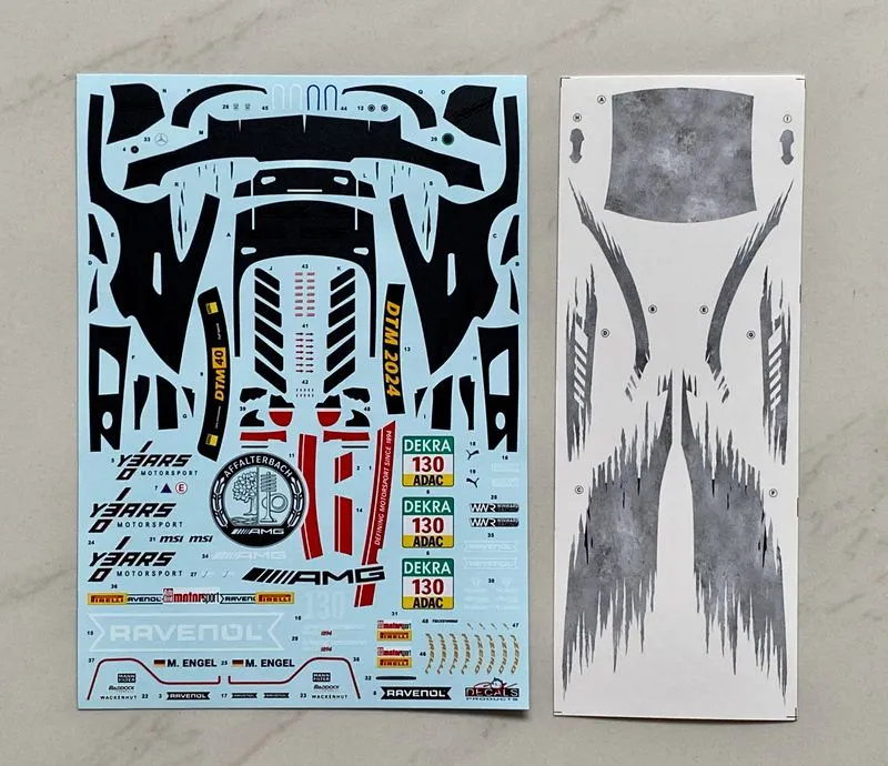 預訂 (2025年7月25日截) S.K.Decals – 水貼 Mercedes AMG GT Evo DTM 2024 Mercedes ...